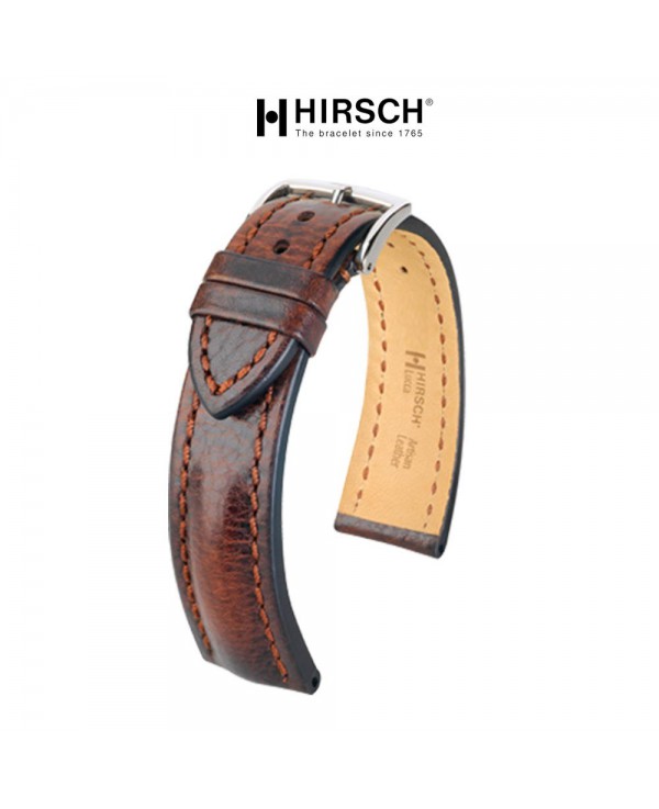 Bracelet Hirsch LUCCA Marron Foncé 20mm