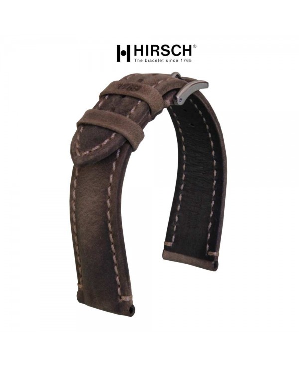 Bracelet Hirsch HERITAGE 22mm Marron foncé
