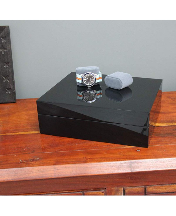 Watchbox black glossy for 10 watches Geneva