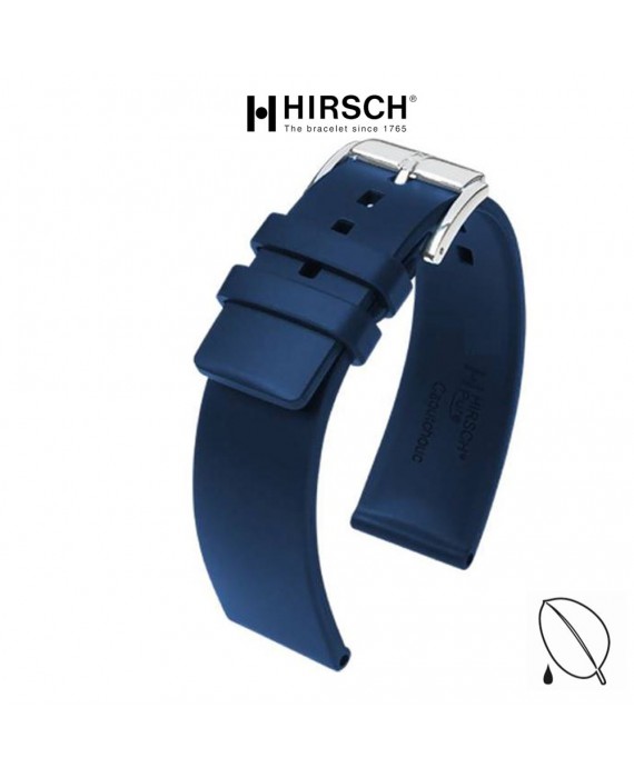 Watchstrap Hirsch PURE blue 22mm Rubber