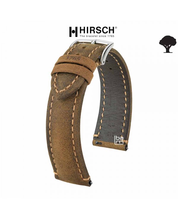 Bracelet Hirsch HERITAGE 22mm Marron foncé
