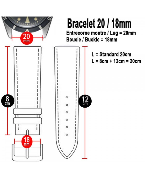 Watchstrap Hirsch ACCENT Black 20mm Rubber