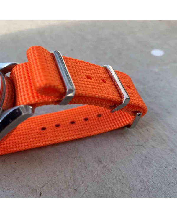 NATO Strap 20mm orange compatible OMEGA speedmaster