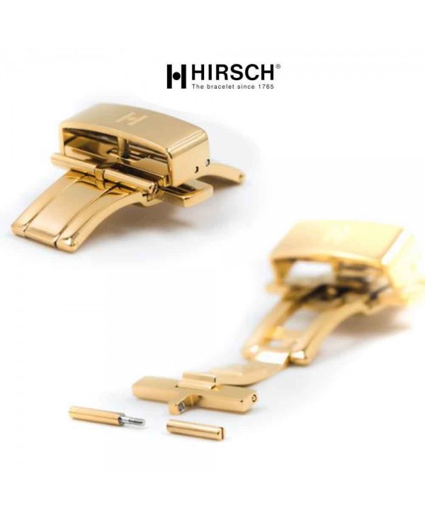 Deployment clasp Buckle Hirsch PUSHER 20mm GOLD
