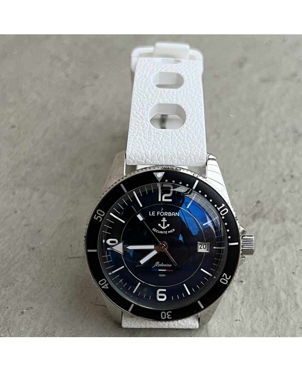 TROPIC Vintage rubber watch bracelet 20mm white - big holes