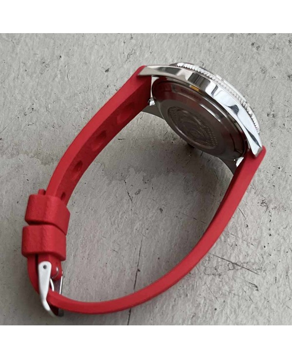 TROPIC Vintage rubber watch bracelet 20mm red big holes