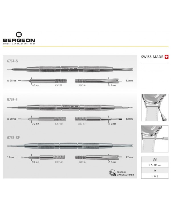 Spring Bar tool Bergeon 6767F professional